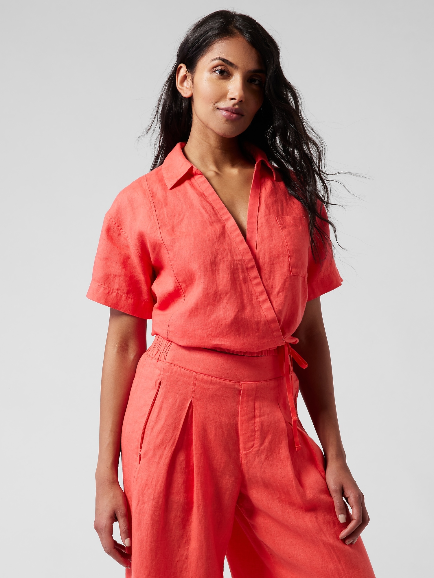 Haut noué en lin Playa | Athleta